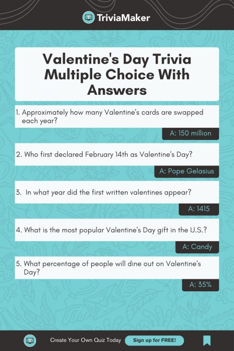 75+ Best Valentine's Day Trivia Questions and Answers [2025]